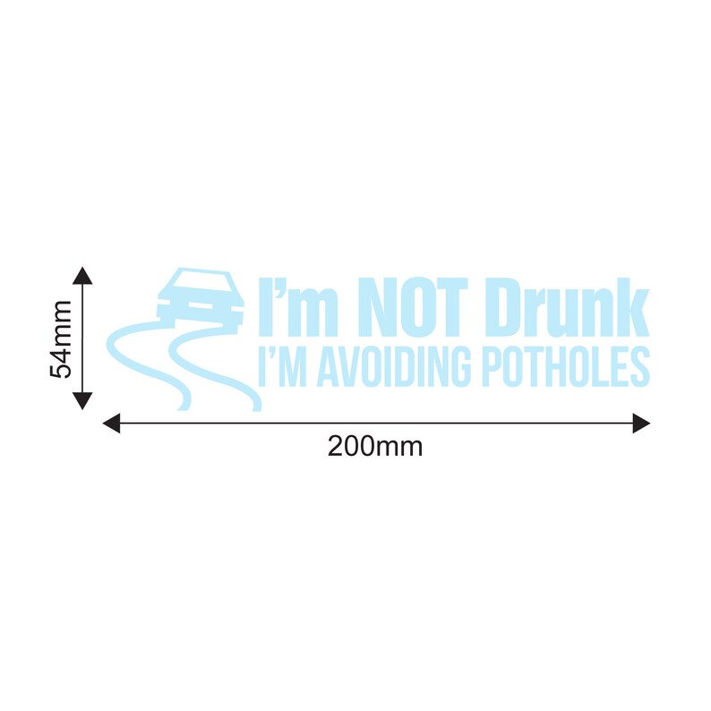 Not Drunk Avoiding Potholes Funny Car Sticker Campervan - Etsy