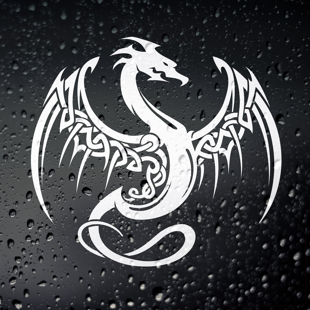 Celtic Dragon Sticker, Campervan Caravan Car Van, Bumper Window Vinyl ...