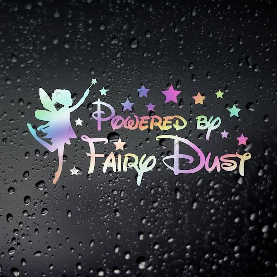 Powered by Fairy Dust Funny Oil Slick Car Sticker Decal | Etsy