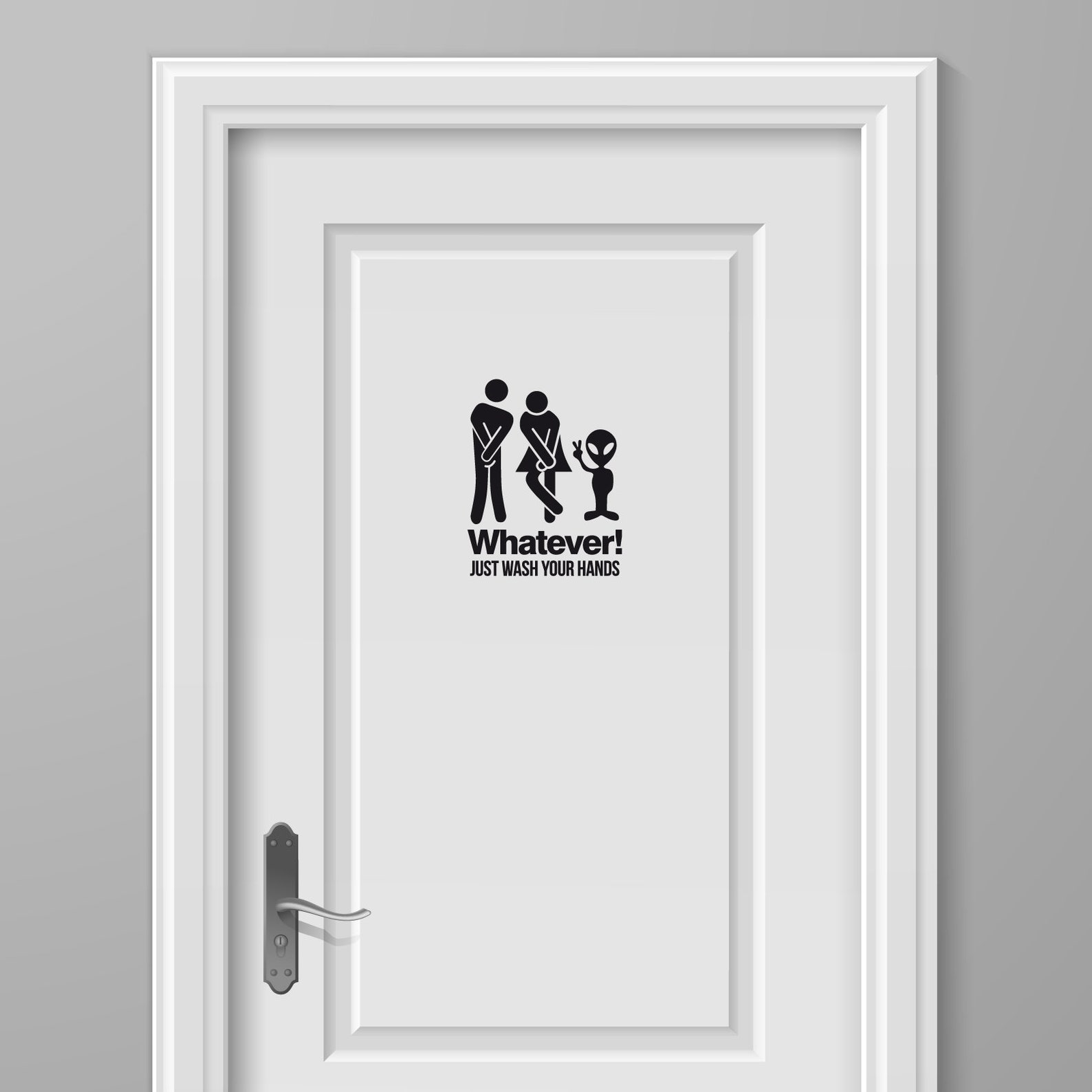 Funny Alien Toilet Door Sign Sticker - Vinyl Decal Restroom Bathroom - Etsy