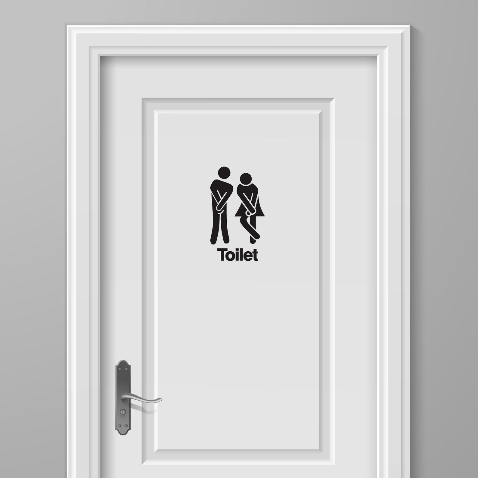 Funny Toilet Door Sign Sticker Vinyl Decal Restroom Bathroom | Etsy