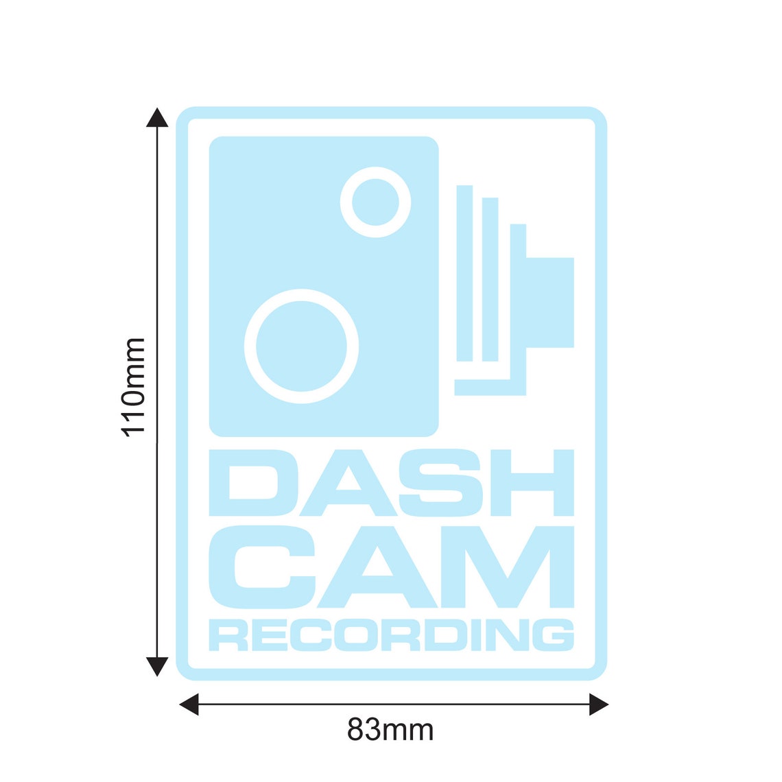 Dash Cam Recording Funny Car Sticker Decal Bumper Window | Etsy