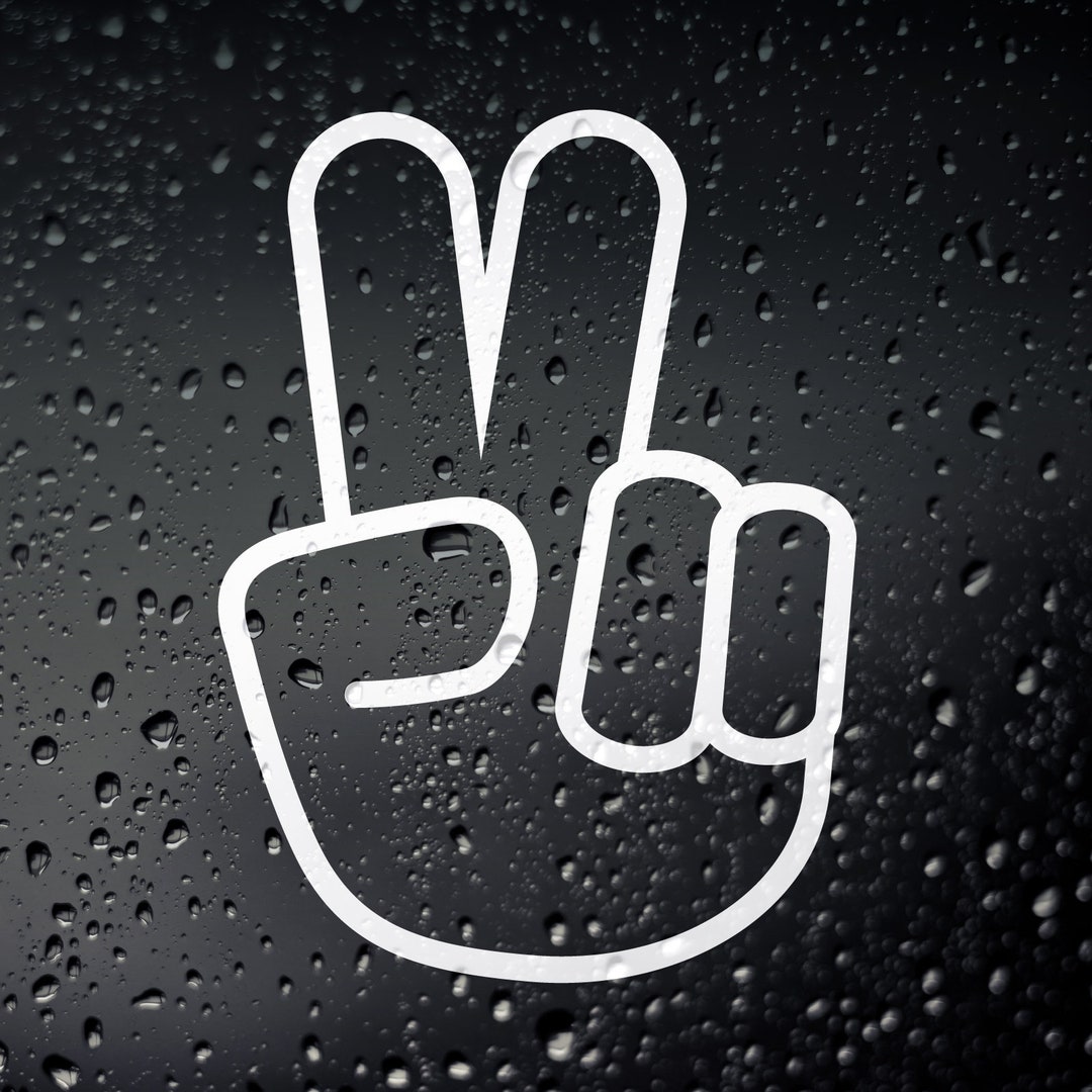 Peace Out Hand Car Sticker - Motorhome Caravan Vanlife JDM Drift Euro ...