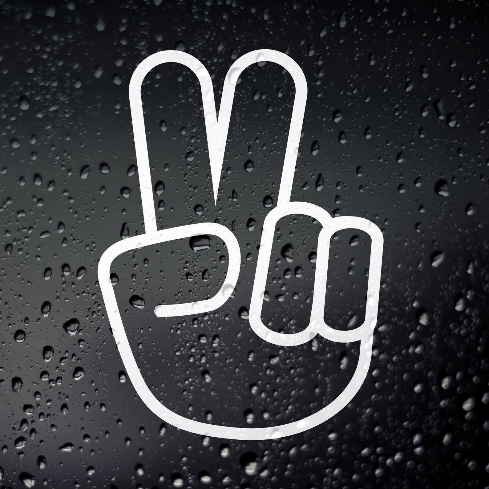 Peace Out Hand Car Sticker Motorhome Caravan Vanlife JDM Drift Euro DUB ...