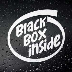 Black Box Inside Funny Car Window Sticker - Fitted Young New Driver ...