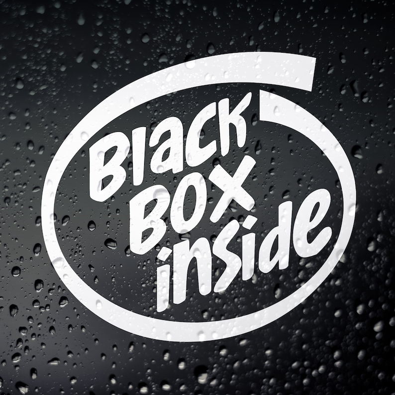 Black Box Inside Funny Car Window Sticker Fitted Young New | Etsy