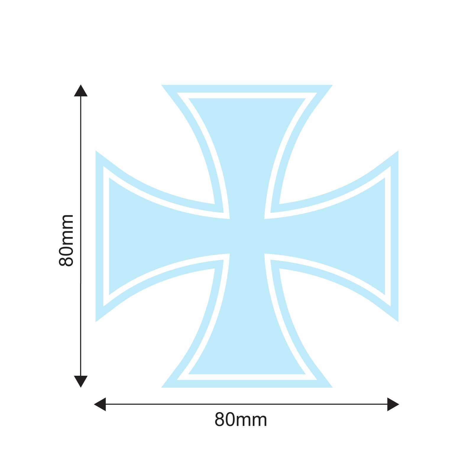 Iron Cross Sticker - Maltese Cross Campervan Rat Look Hot Rod Bobber ...