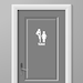 Funny Peeping Toilet Door Sign Sticker Vinyl Decal Restroom Bathroom - Etsy