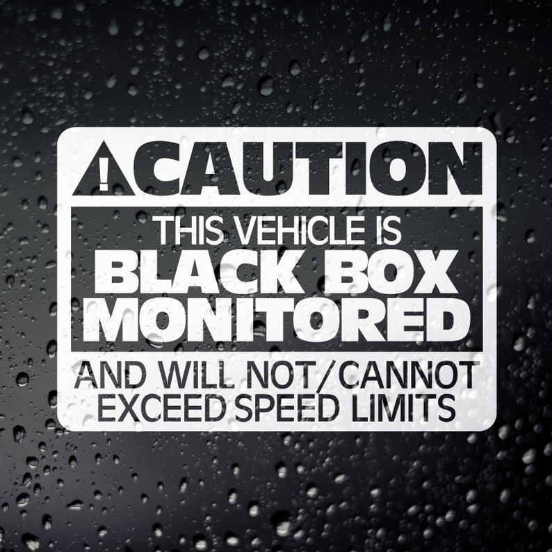Caution Black Box Monitored Car Sticker Fitted Young New - Etsy