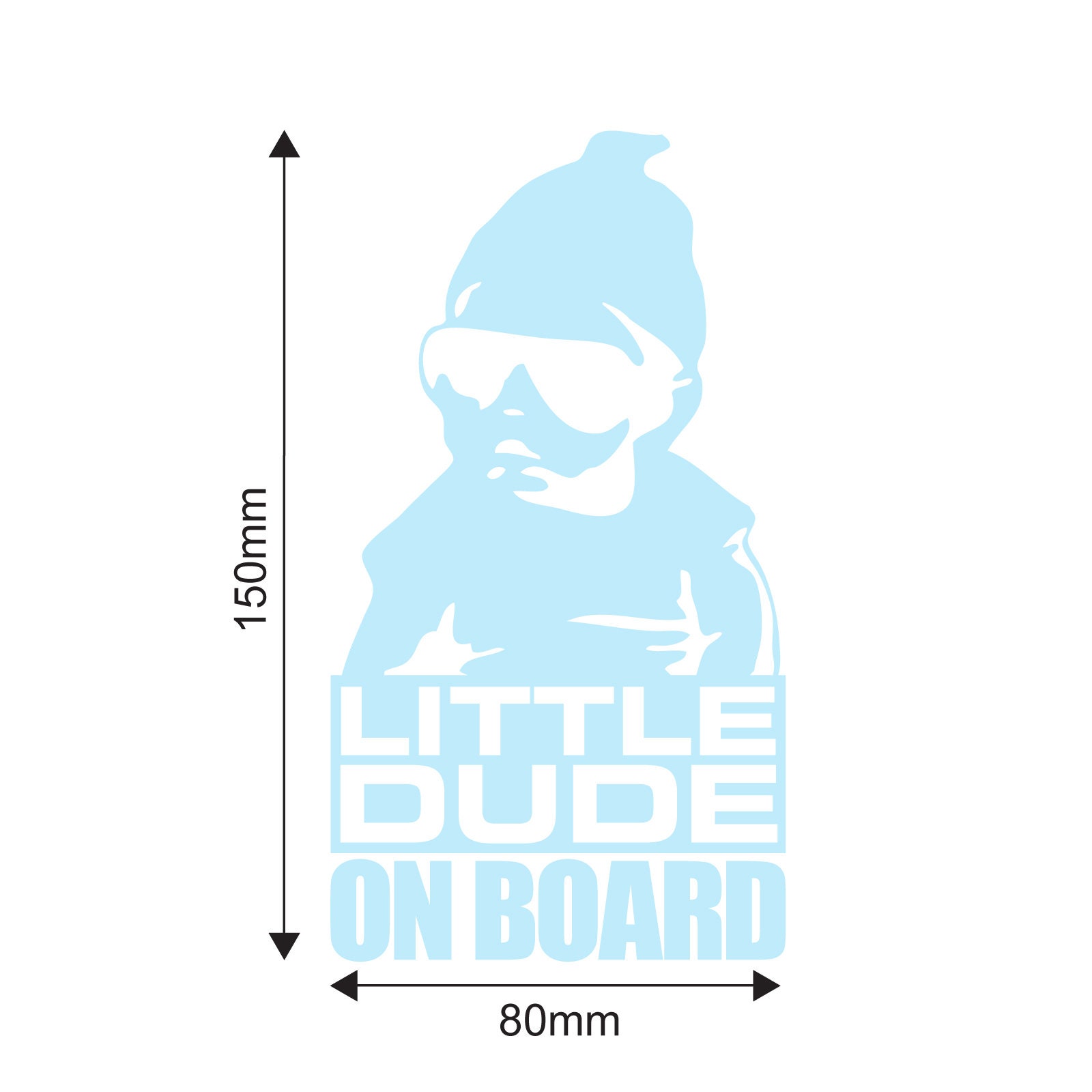 Little Dude on Board Funny Car Window Sticker - Baby Window Bumper ...