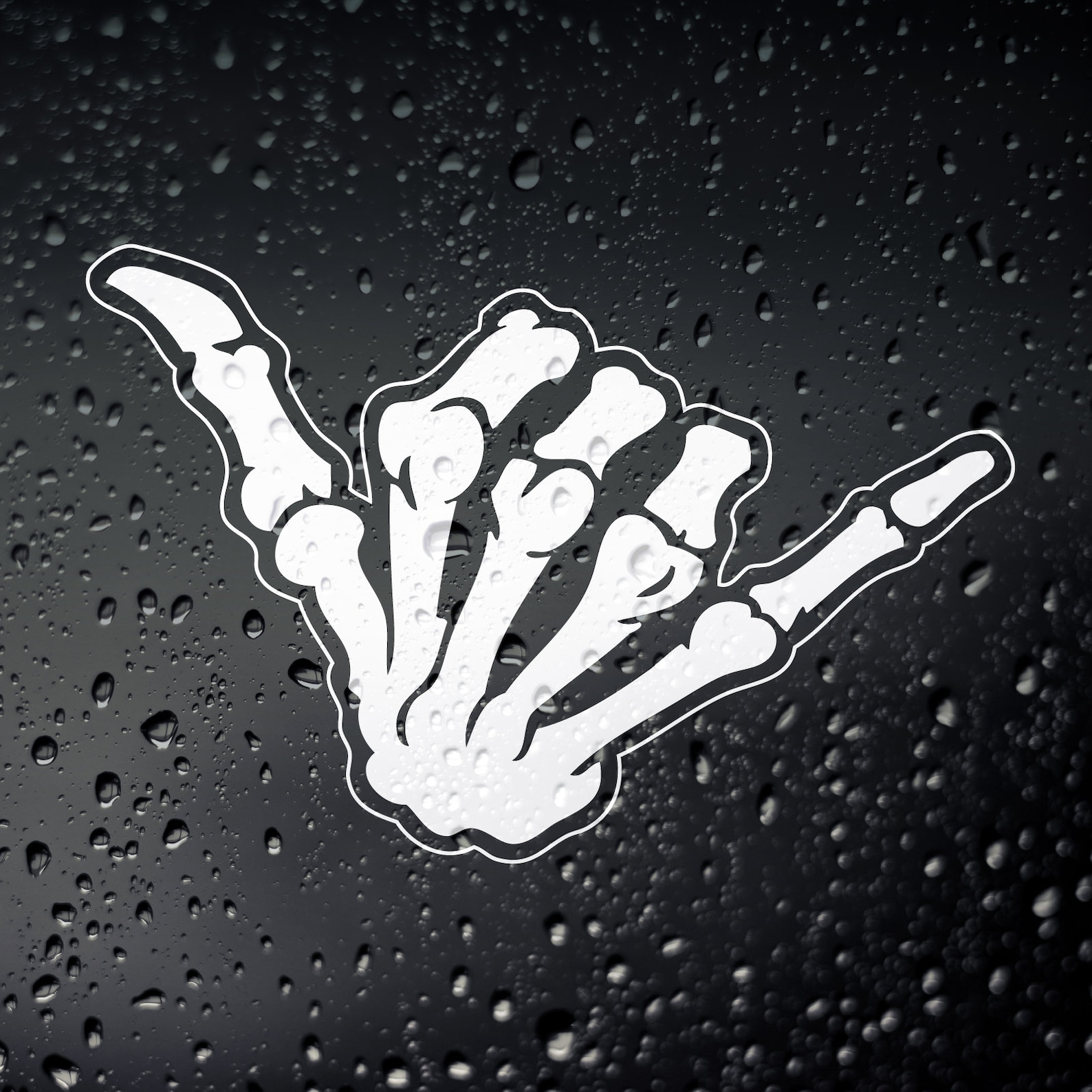 Shaka Skeleton Hand Car Sticker Decal Window Sticker - Etsy