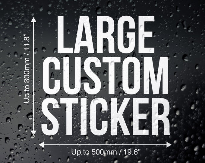Custom Vinyl Stickers Large Personalised Car Van Laptop - Etsy