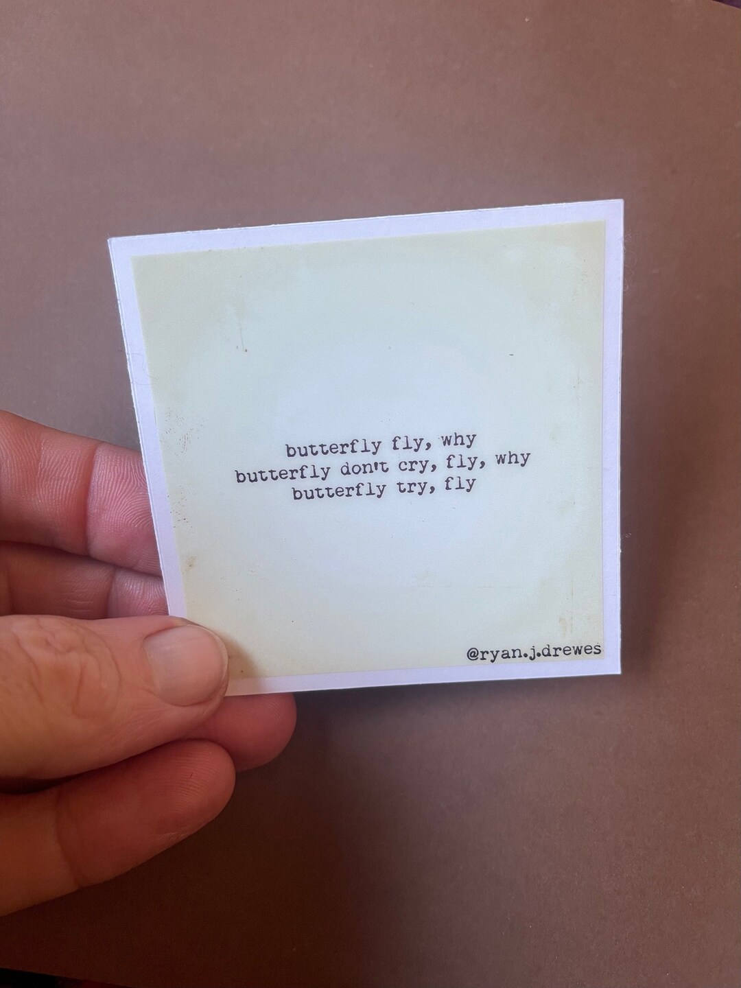 Tumbler Stickers Poetry Print Laptop Sticker Cute Stickers Hydroflask ...