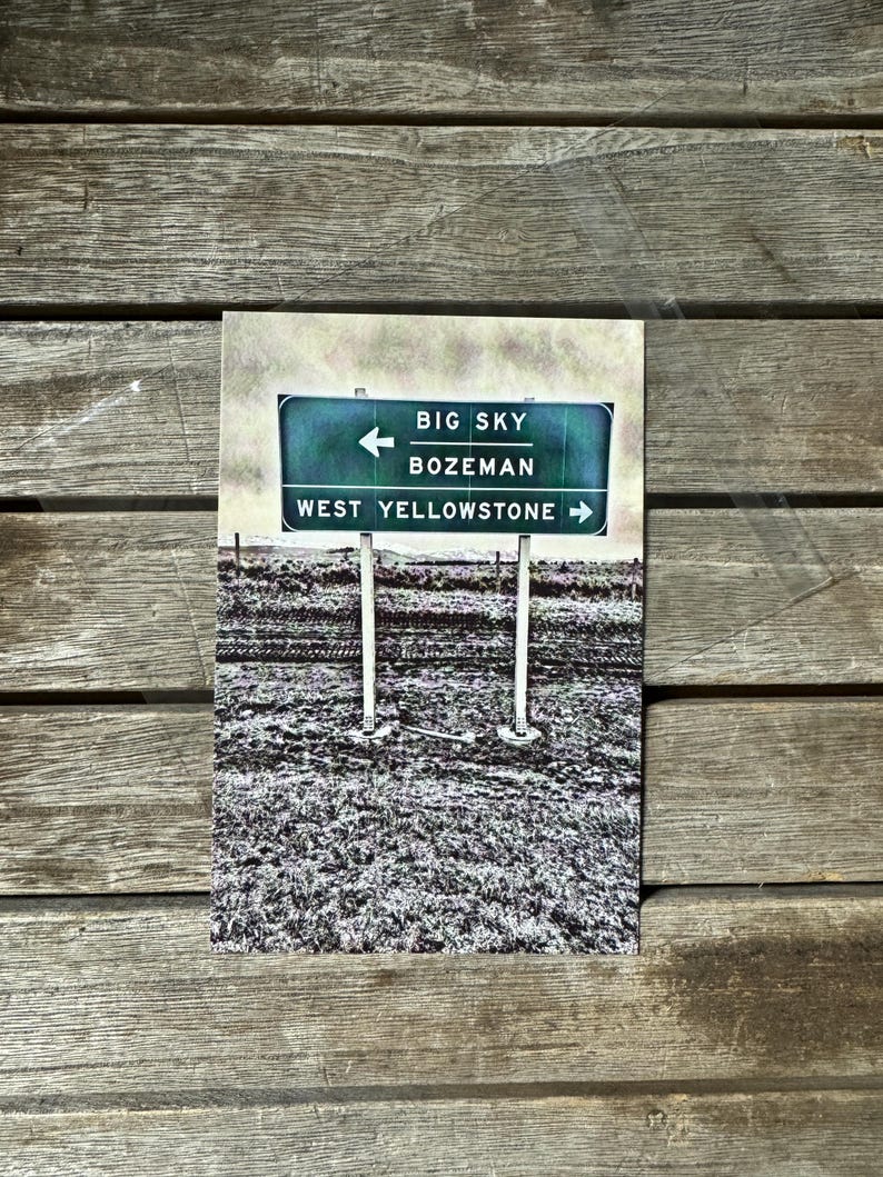 4x6 Scenic Note Cards | Bozeman | Big Sky | Yellowstone | Montana Art ...