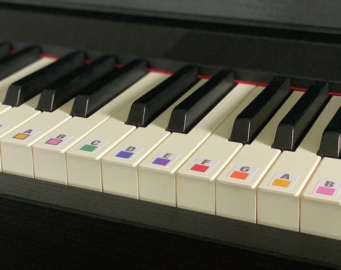 Color Coded Piano / Keyboard Stickers Removable Labels - Etsy