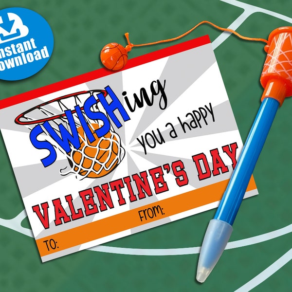 Basketball Valentine - Etsy