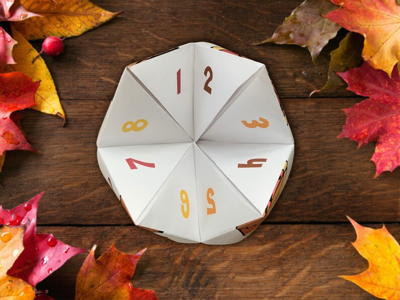 Thanksgiving Joke Teller: Printable Cootie Catcher Activity (instant ...