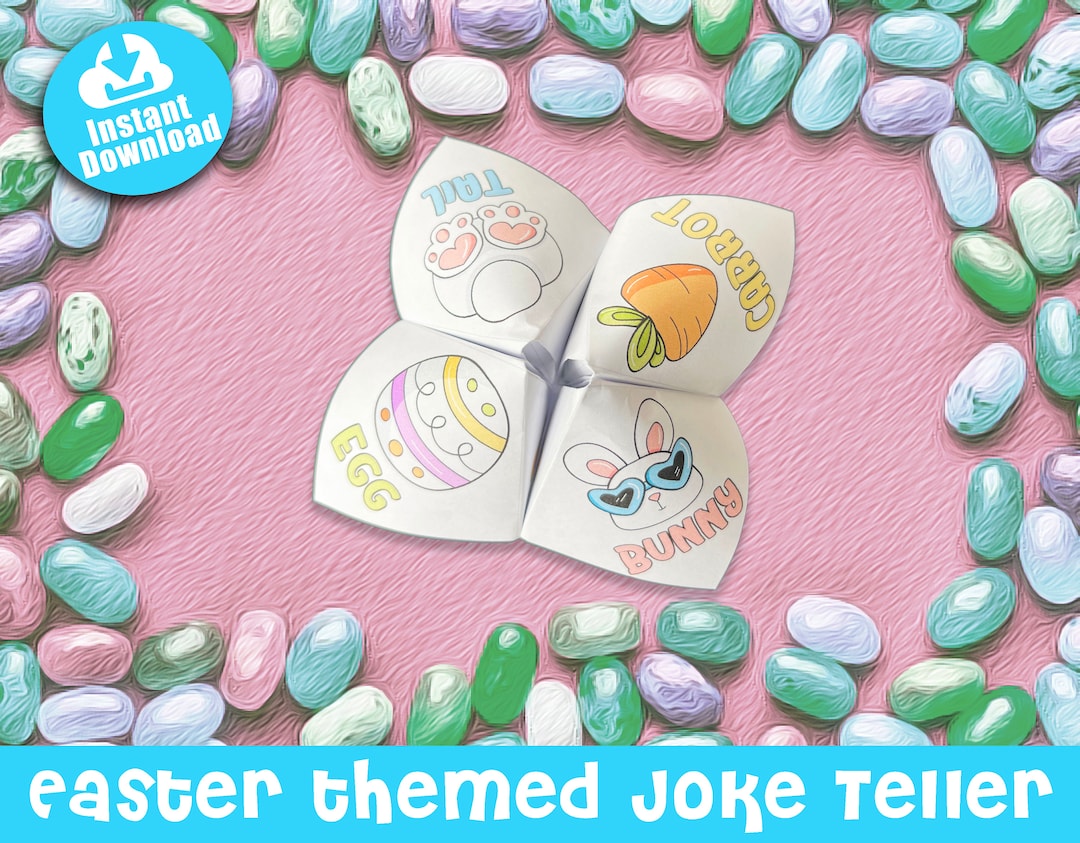 Easter Themed Holiday Joke Teller, Cootie Catcher, Printable Instant ...
