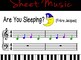 Are You Sleeping frère Jacques Color Coded Beginner Piano - Etsy Canada