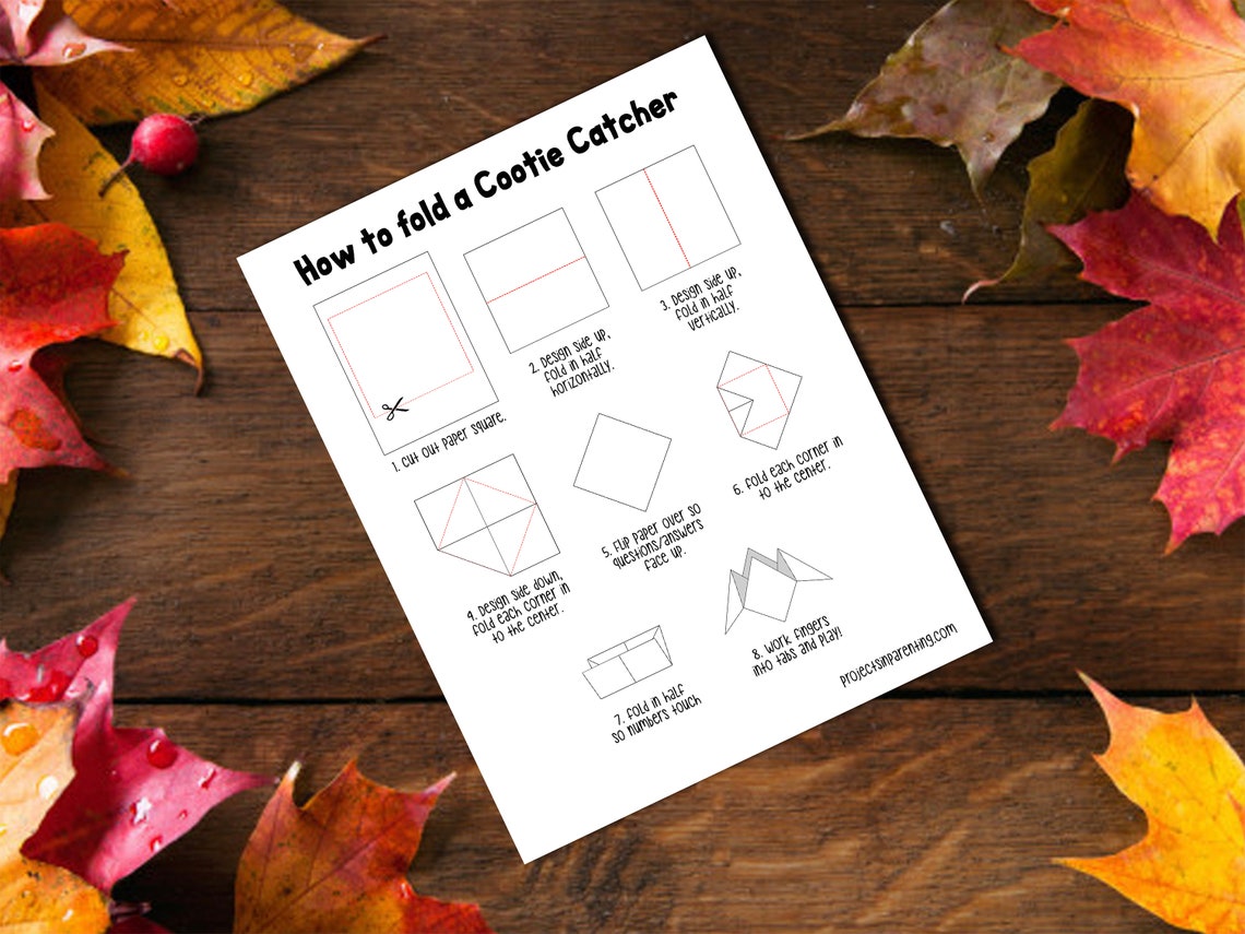 Thanksgiving Joke Teller, Cootie Catcher, Fortune Teller, Printable ...