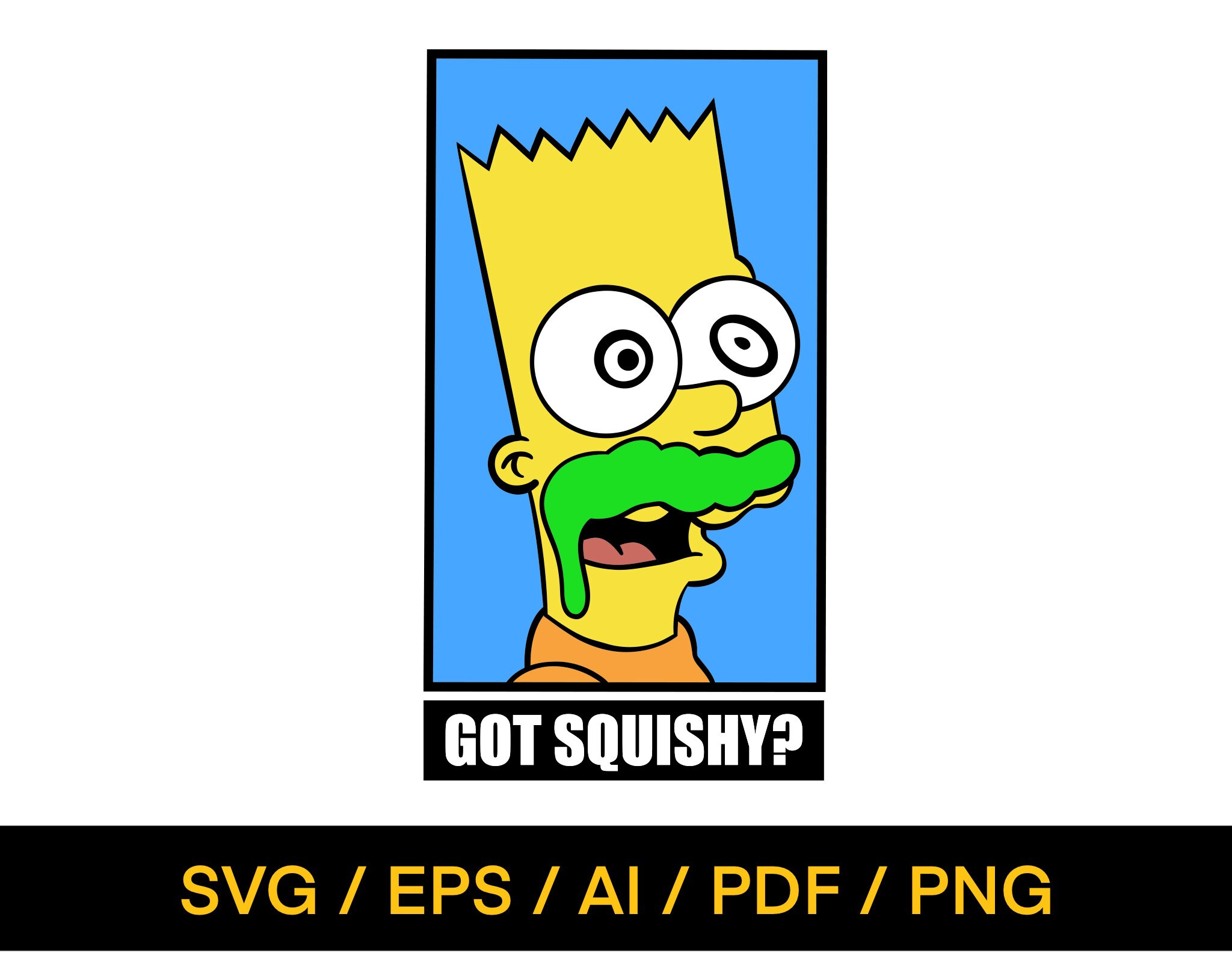 Got Squishy Bart Simpson the Simpsons SVG Download Digital File SVG AI ...