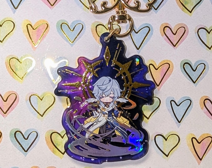 2" Holographic Sunday HSR Keychain - Etsy