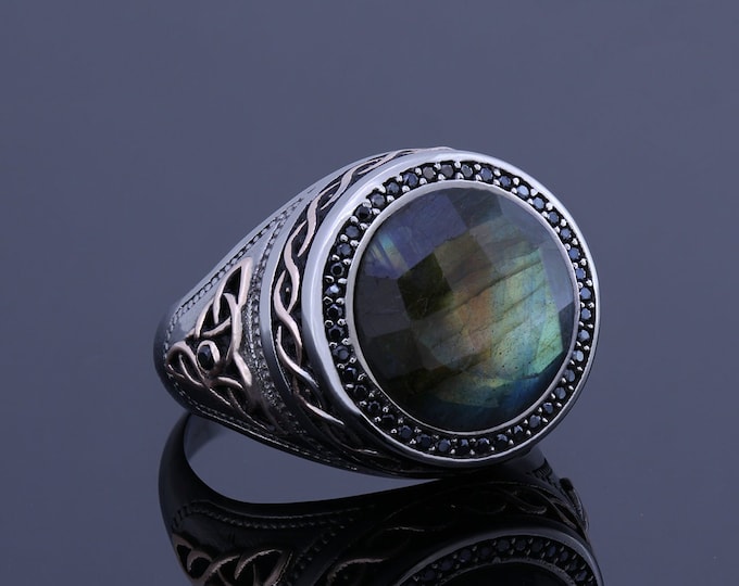 Emblem of Israel Signet Ring, Sterling Silver Classic Menorah Band, Man ...