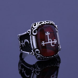 Unmatched Sigil of Lilith Ring, Serpent Glyph Seal Satanic Baphomet ...