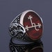 Seal of Solomon Signet Ring, Mens Protection Jewelry Vintage Engraved ...