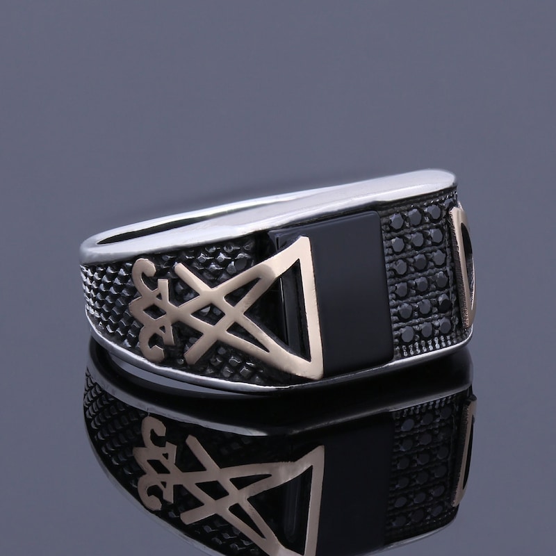 Satanic Rings for Men - Etsy