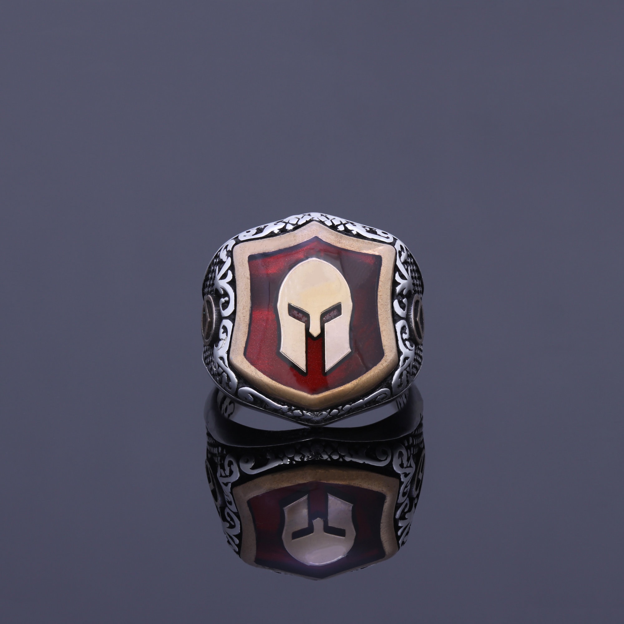 Unique Spartan Ring Gladiator Mask CUSTOMIZED Warrior Ring - Etsy