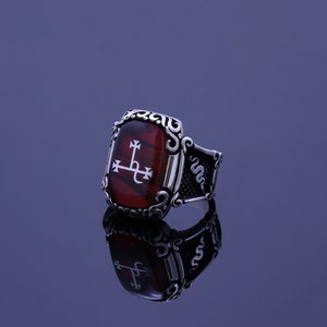 Unmatched Sigil of Lilith Ring, Serpent Glyph Seal Satanic Baphomet ...