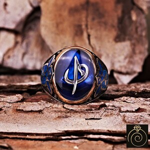 Mens Ring Engraved Muslim Signet Islamic Letter Ring for Men Arabic ...