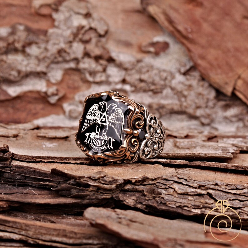 Personalized Family Crest Ring Mens Scottish Rite Ring - Etsy