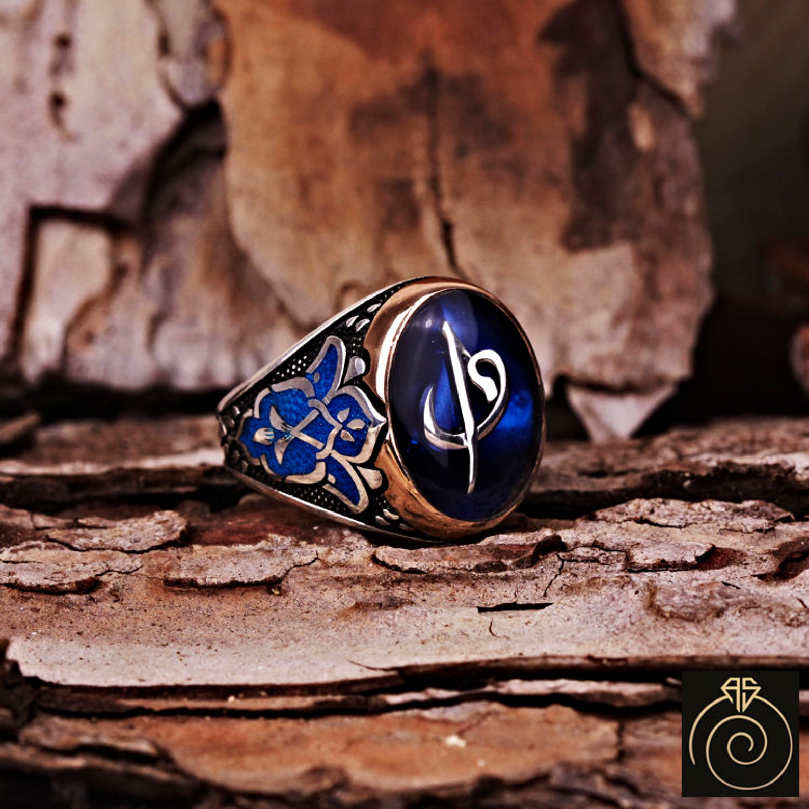 Mens Ring Engraved Muslim Signet Islamic Letter Ring For Men | Etsy