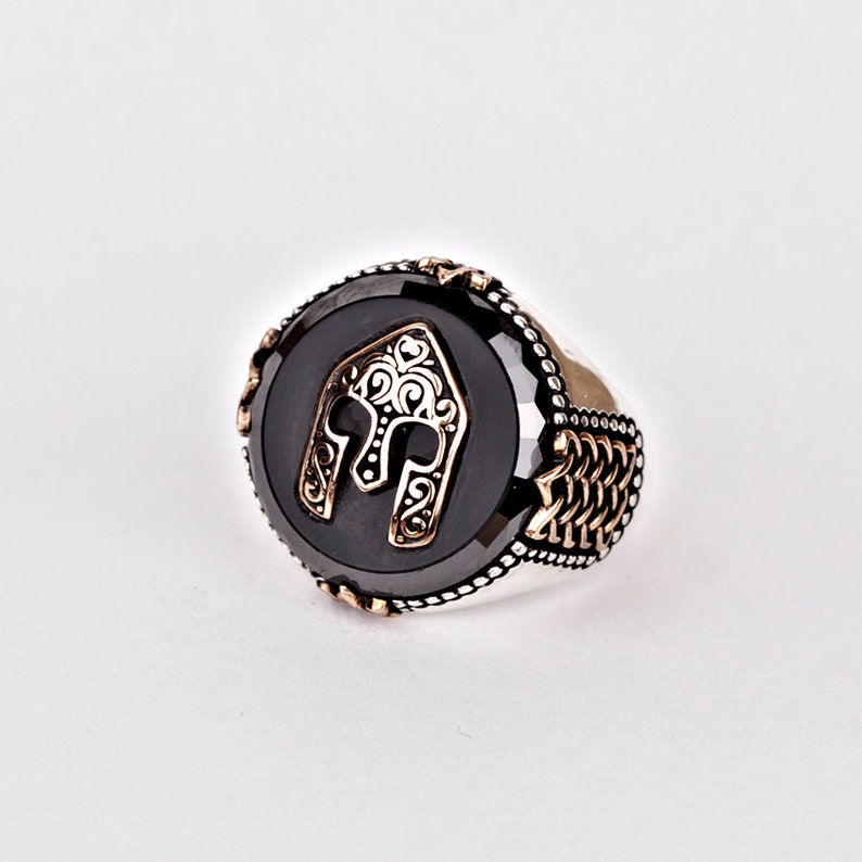 Unique Mens Ring Vintage Warrior Spartan Gladiator Mask - Etsy