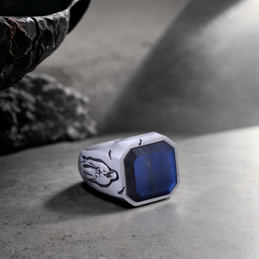 Virgin Mary Ring, Marian Consecration Ring, Natural Gemstone Selection ...