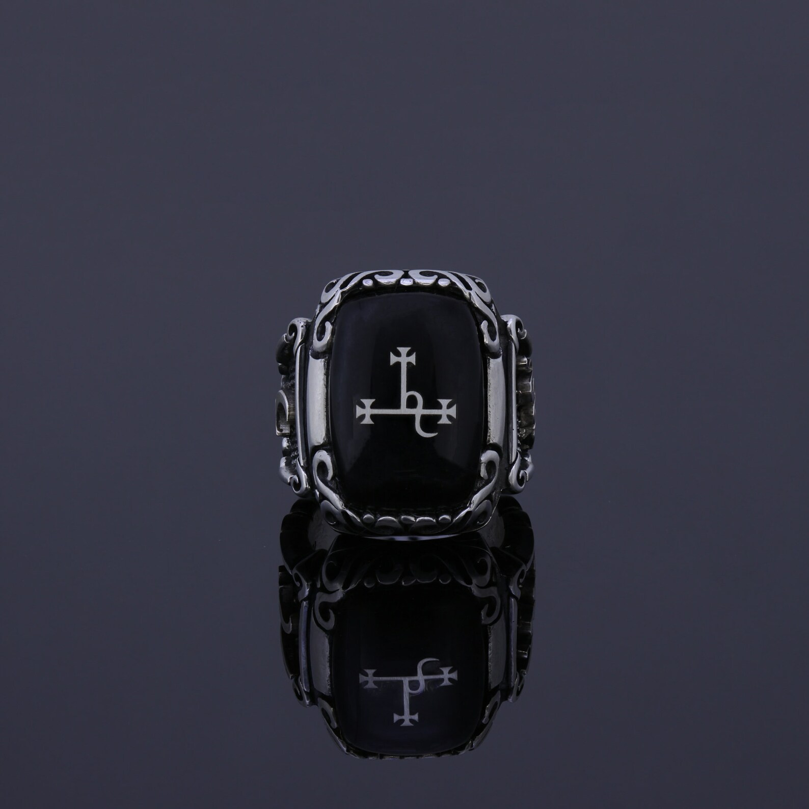 Unmatched Sigil of Lilith Ring, Serpent Glyph Seal Satanic Baphomet ...