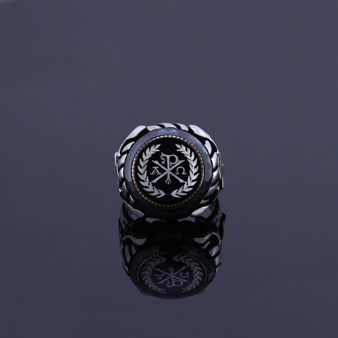 Mens Chi Rho Ring Christogram Ring Sword Christianity Gift - Etsy