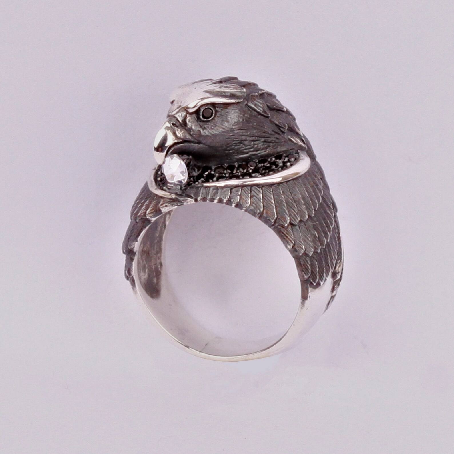 Mens Eagle Ring Silver Masonic Eagle Master Freedom Symbol | Etsy