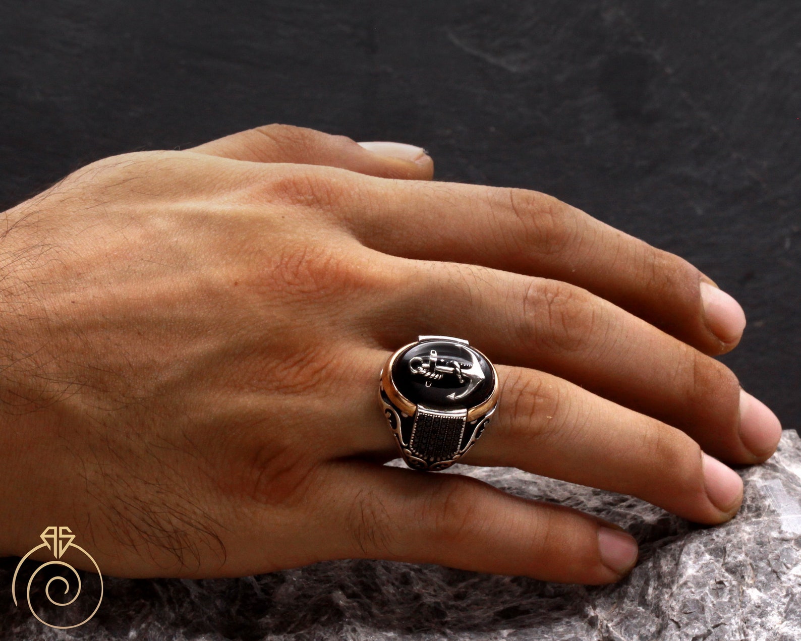 Antique Men Anchor Ring Vintage Mariner Ring Sailor Rings for | Etsy