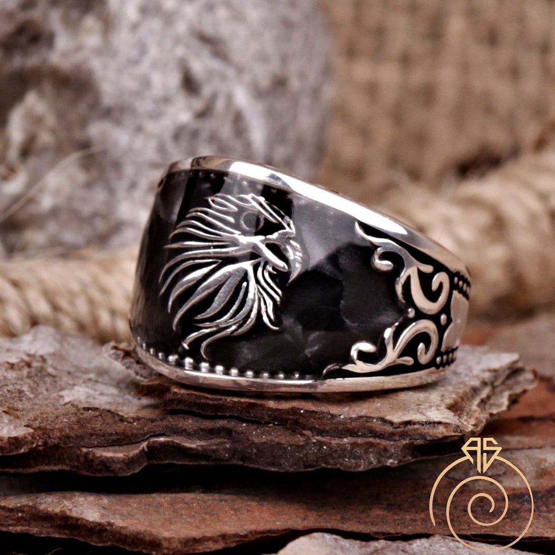 Exclusive Mens Eagle Ring for Men Animal Jewelry American Symbol Silver ...