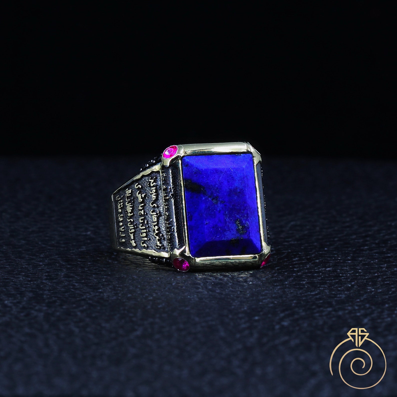 Men Lapis Lazuli Silver King Statement Sultan Ring Gem Blue - Etsy