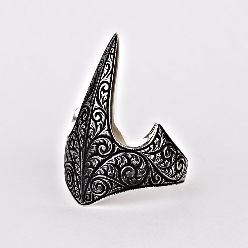 Men Thumb Ring, Silver Archer Ring - Etsy