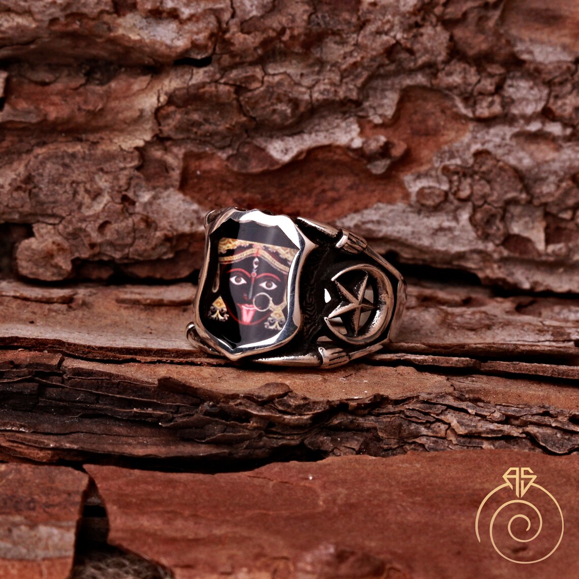 Mahakali Hindu Goddess Religious Jewelry Custom Made Ring Kali | Etsy
