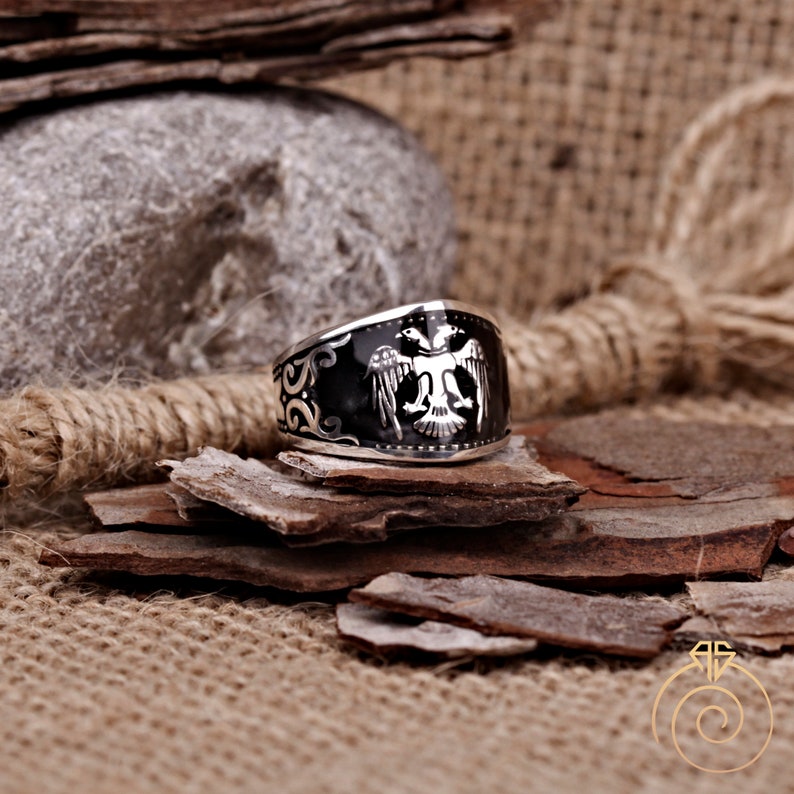 Mens Double Headed Eagle Ring Imperial Signet Ring for Men | Etsy