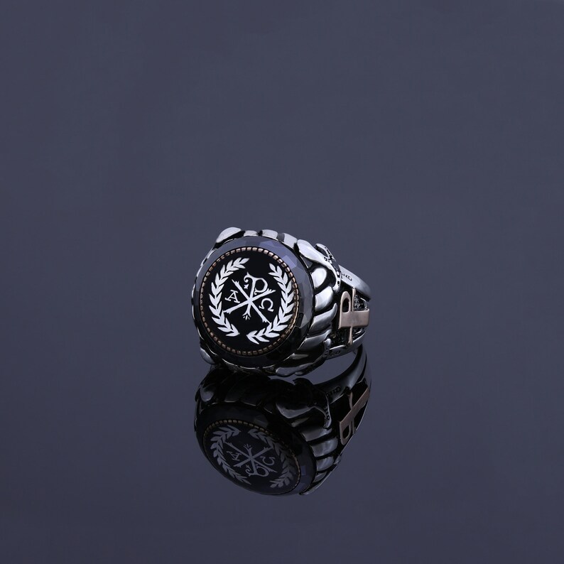 Mens Chi Rho Ring Christogram Ring Sword Christianity Gift - Etsy