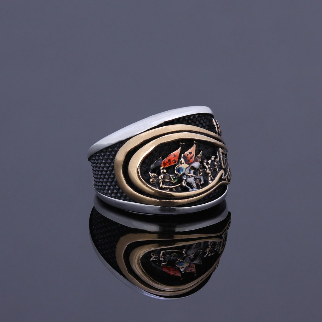 Ottoman Heraldic Fatih Sultan Emperor Ring, Heraldic Personalized ...