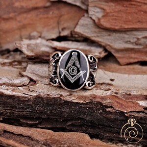 Unique Mens Letter G Ring Master Mason Custom Made Masonic Ring Vintage ...
