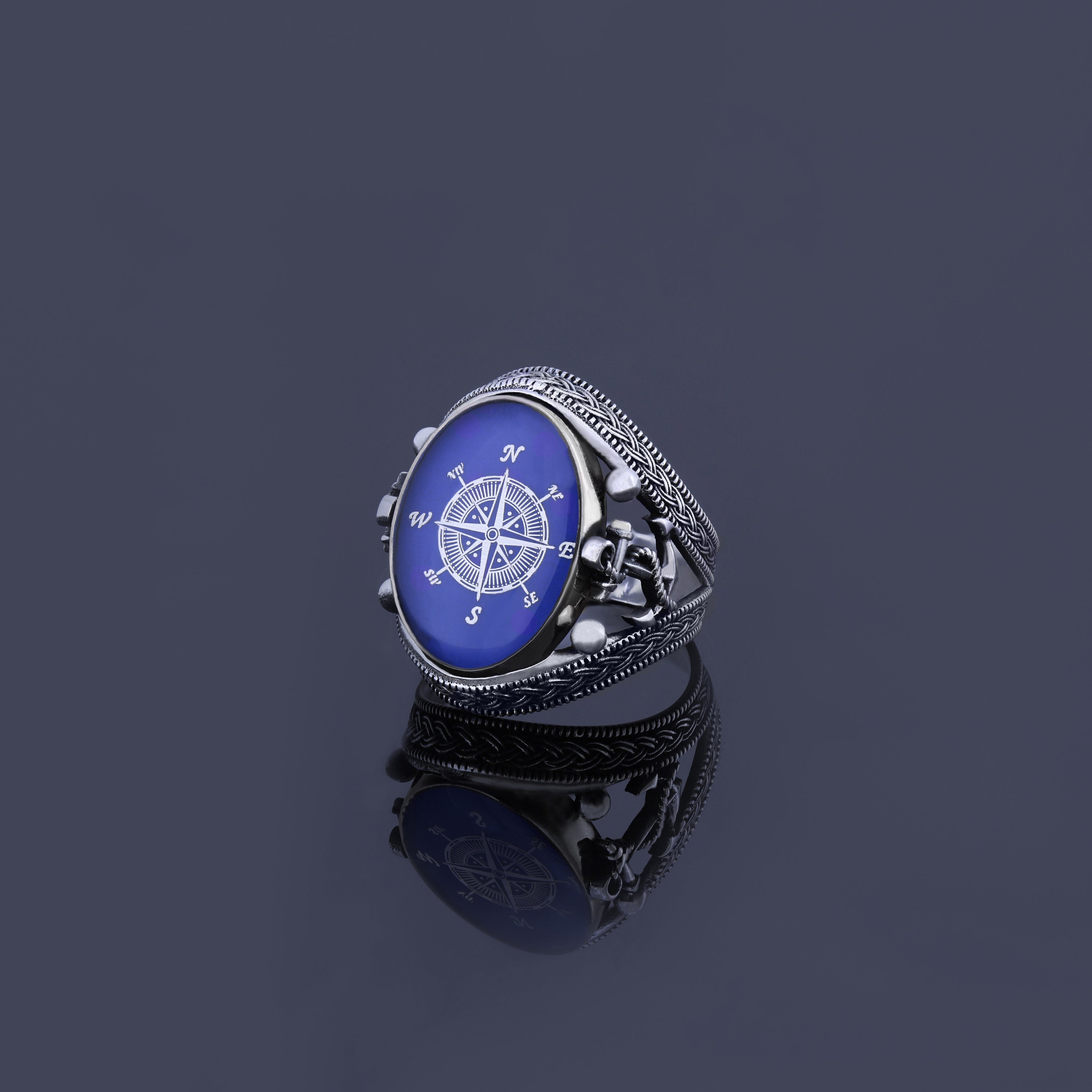 Sailor Ring Mens Signet Rings Vintage Navy Rings for Men - Etsy